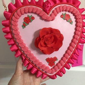 Betsey Johnson | Bags | Betsey Johnson Heart Valentines Day Crossbody ...